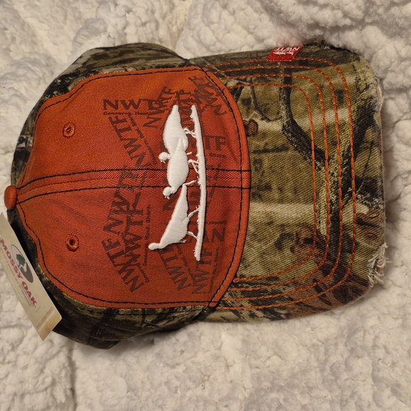 NWTF | Accessories | Nwtf Turkey Mossy Oak Orange Stretchfit Hat New ...